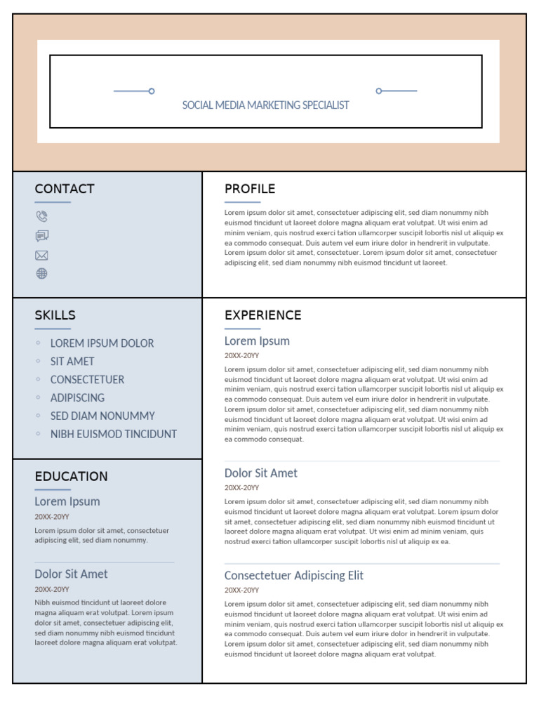 Columns Resume Template Ms Word | PDF