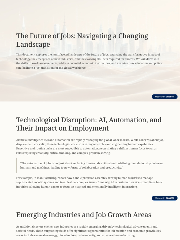 Future Job Trends and Skills Needed | PDF | Automation | Artificial ...