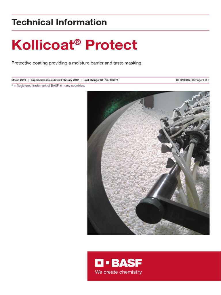 Kollicoat® Protect: Moisture Barrier Coating | PDF | Tablet (Pharmacy ...