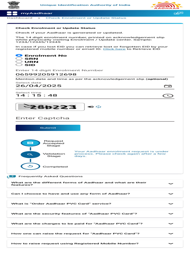 MyAadhaar - Unique Identification Authority of India Government of ...