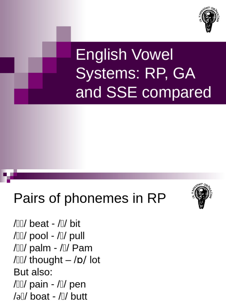 Comparison of English Vowel Systems | PDF
