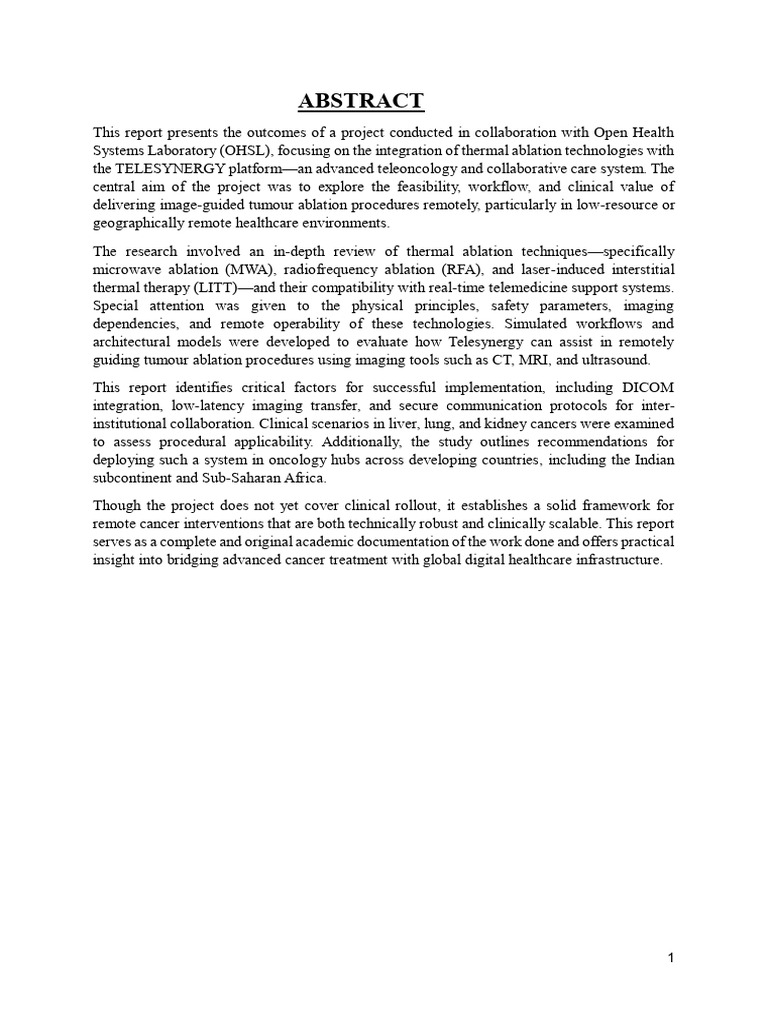 NTCC Report Final - Nityanshu | PDF | Medical Imaging | Metastasis