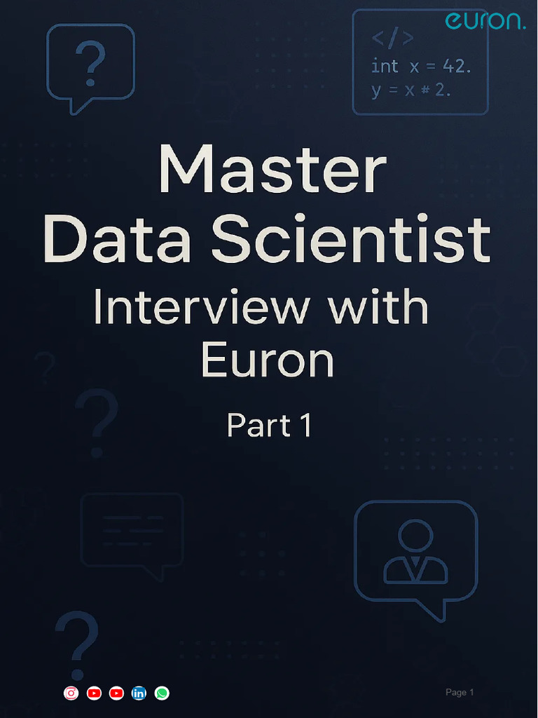 Machine Learning Interview Prepration Started | PDF | Control Flow | Statistics