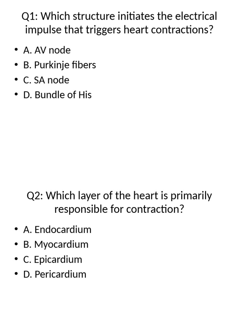 Heart Anatomy and Function Quiz | PDF | Atrium (Heart) | Heart