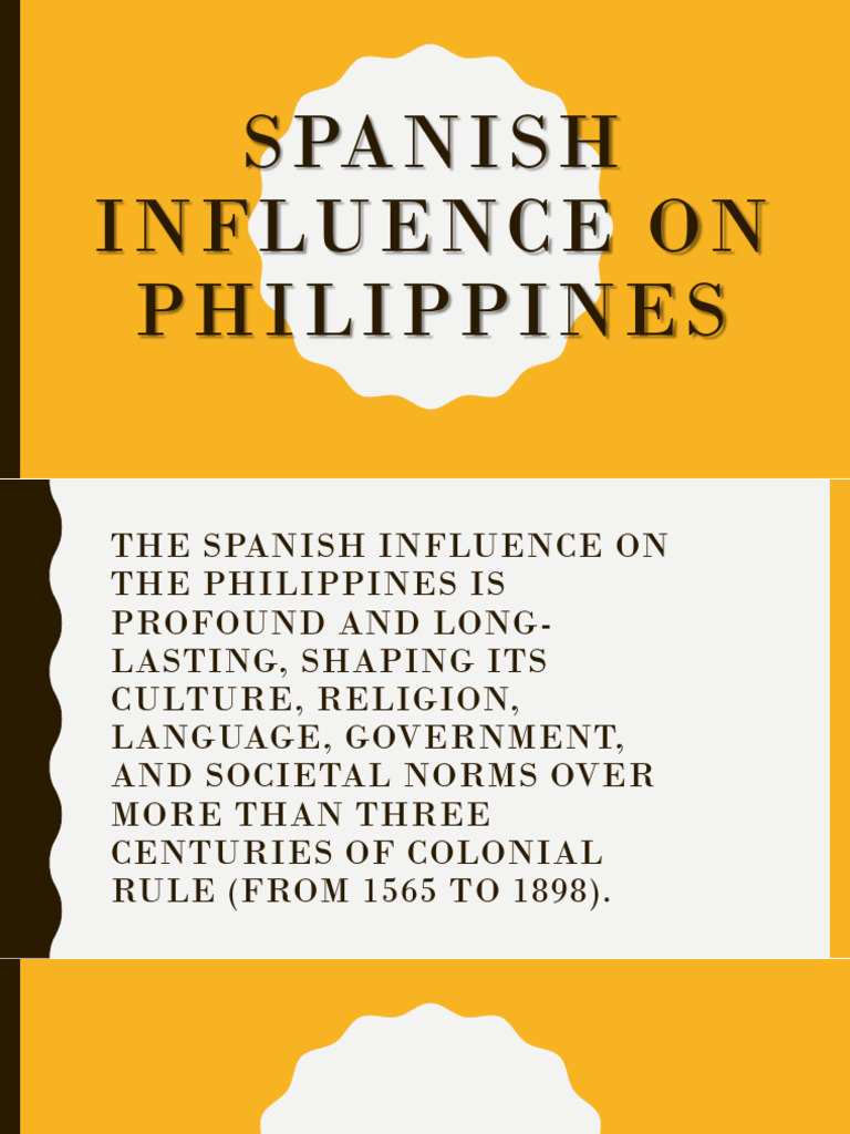 Spanish Influence on Philippine Culture | PDF
