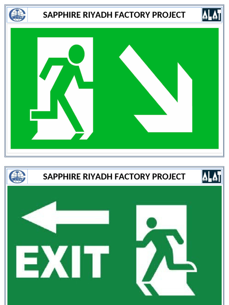 Emergency Arrows and Evacuation Layout A3 Size in Landscap Form 2 | PDF