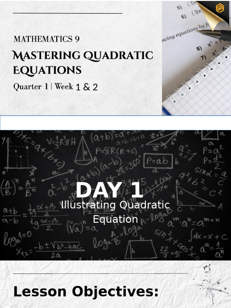 Math 9 Quarter 1 Quadratic Equation | PDF | Quadratic Equation | Equations