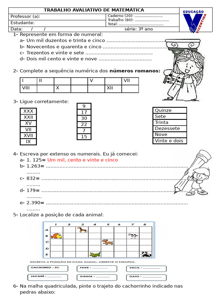 Trabalho Avaliativo de Matemática 1b | PDF