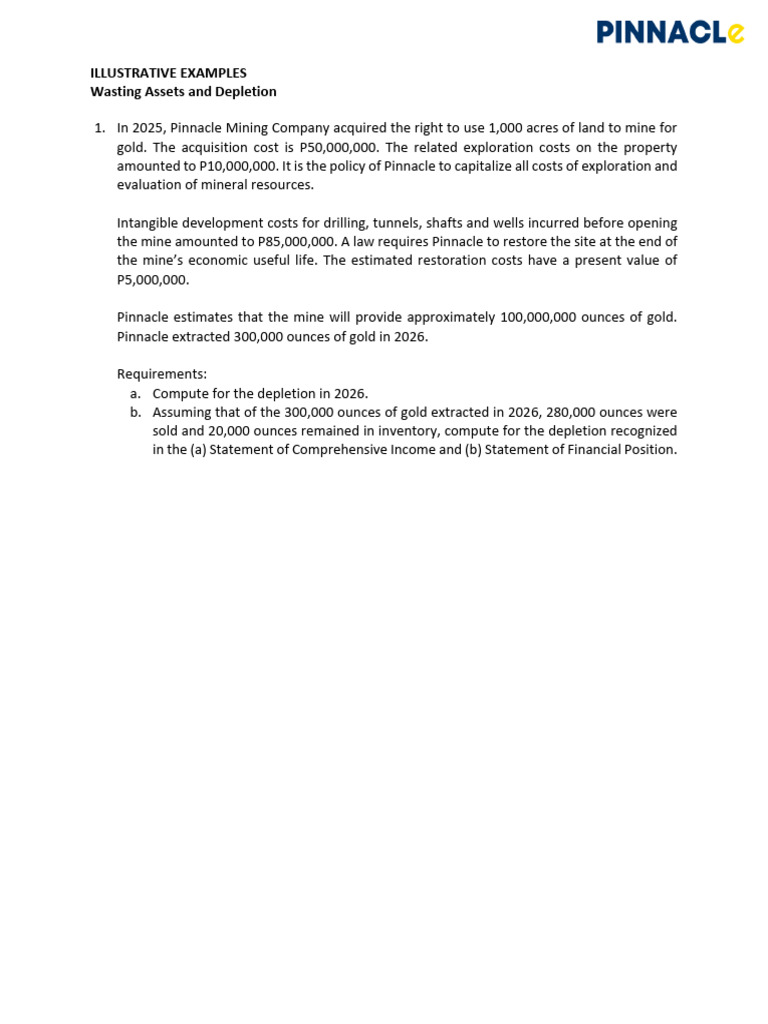 Wasting Assets and Depletion | PDF | Depreciation | Mining