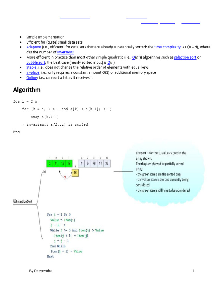 Insertion Sort - Bubble Sort | PDF | Theoretical Computer Science ...