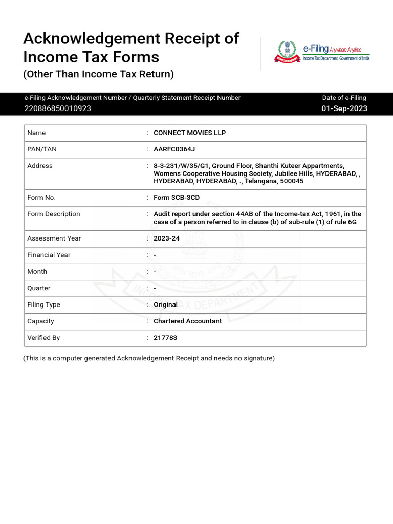 Form 3CB-3CD - ARN | PDF