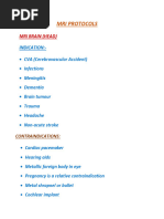 MRI Brain Protocols, Planning, Positioning and Indications | PDF ...
