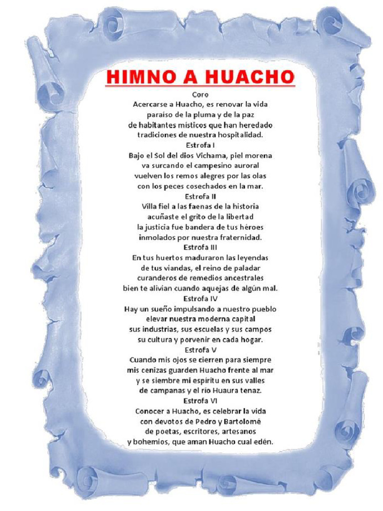 Himno A Huacho | PDF