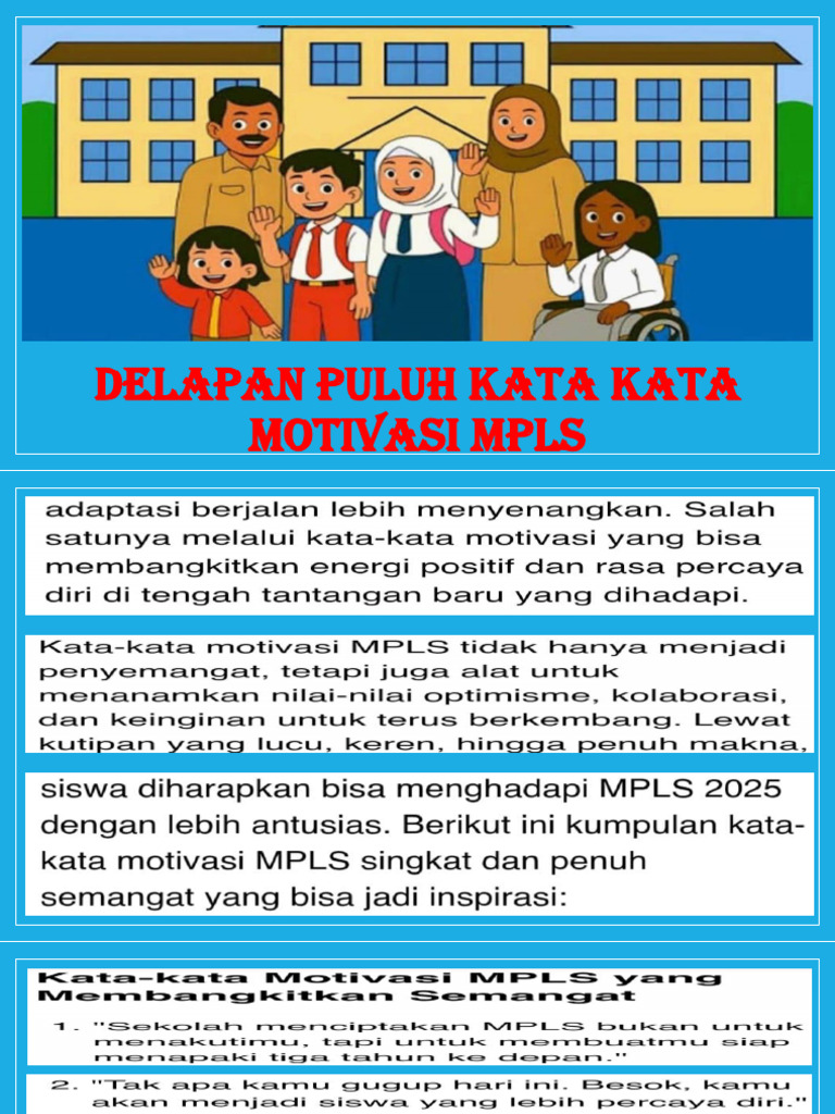 Delapan Puluh Kata Kata Motivasi MPLS | PDF