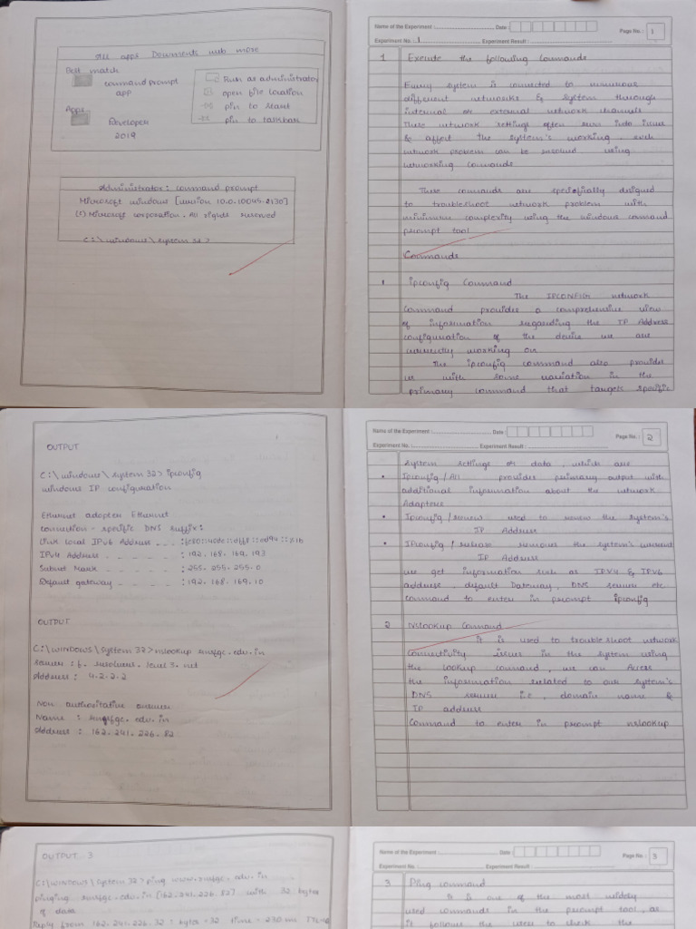 CN Lab Programs From 1 To 6 Exp | PDF