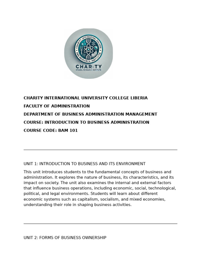 BAM 101 Intro. To Business Management | PDF | Marketing | Business