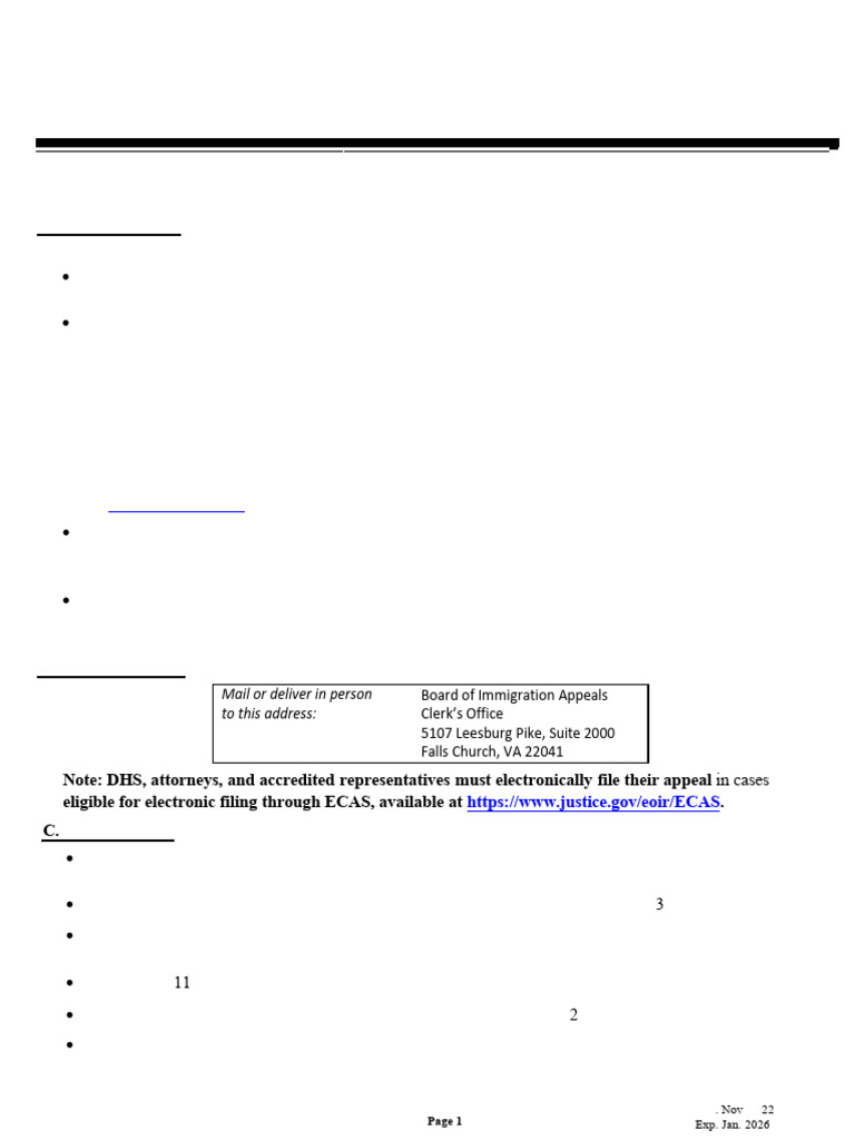 FORMATO de APELACION EOIR-26 - Notice of Appeal From A Decision of An ...