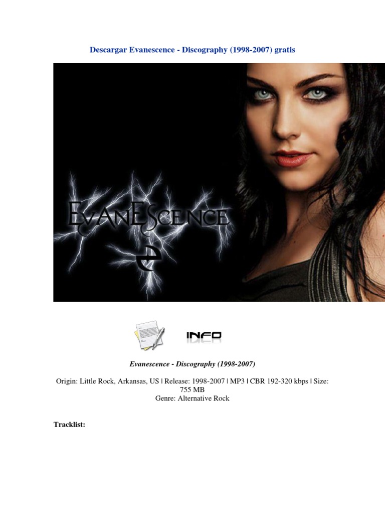 A Comprehensive Collection of Evanescence's Studio Albums and B-Sides ...