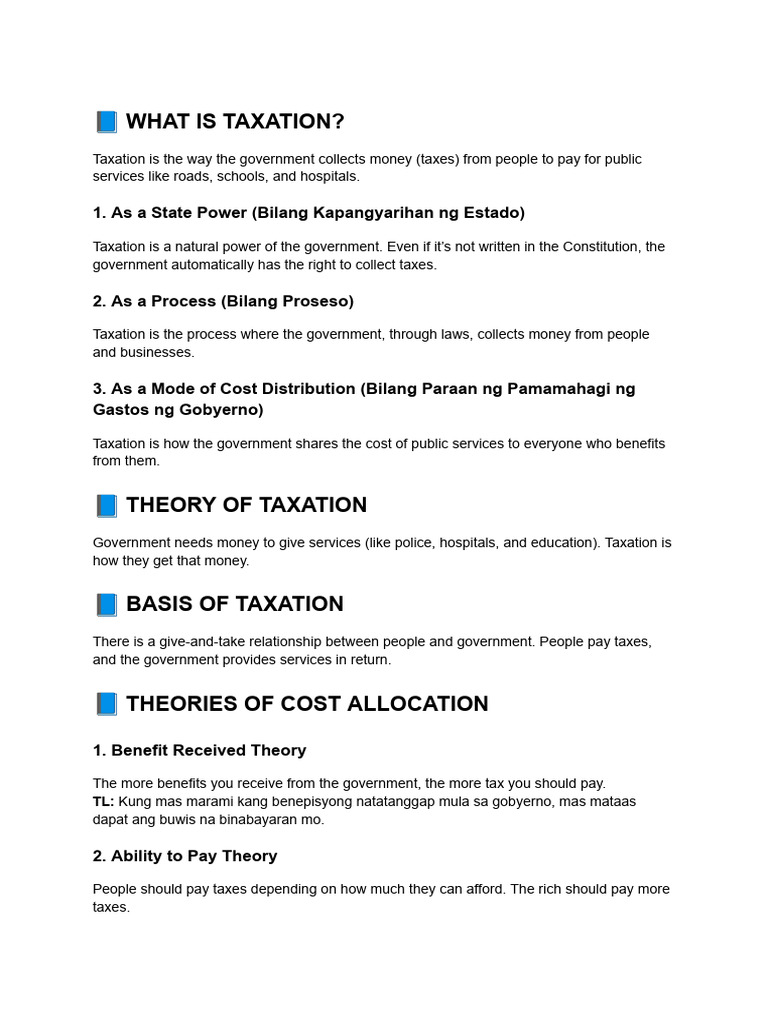 Understanding Taxation Theories and Limitations | PDF | Taxes | Double ...