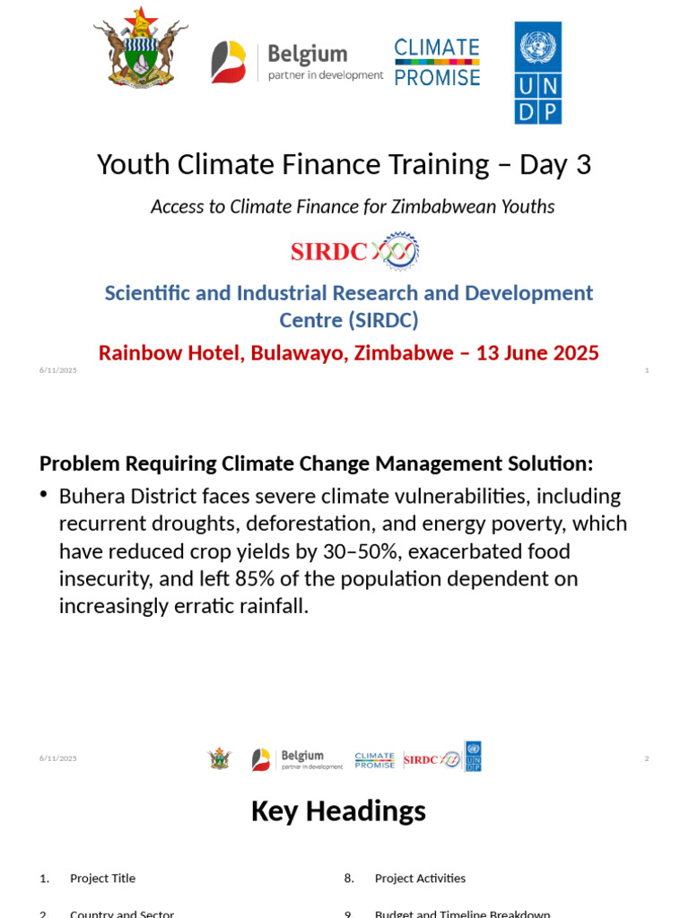 D3 Youth Climate Training Day1 05.06.25 SIRDC (3) (Autosaved) | PDF