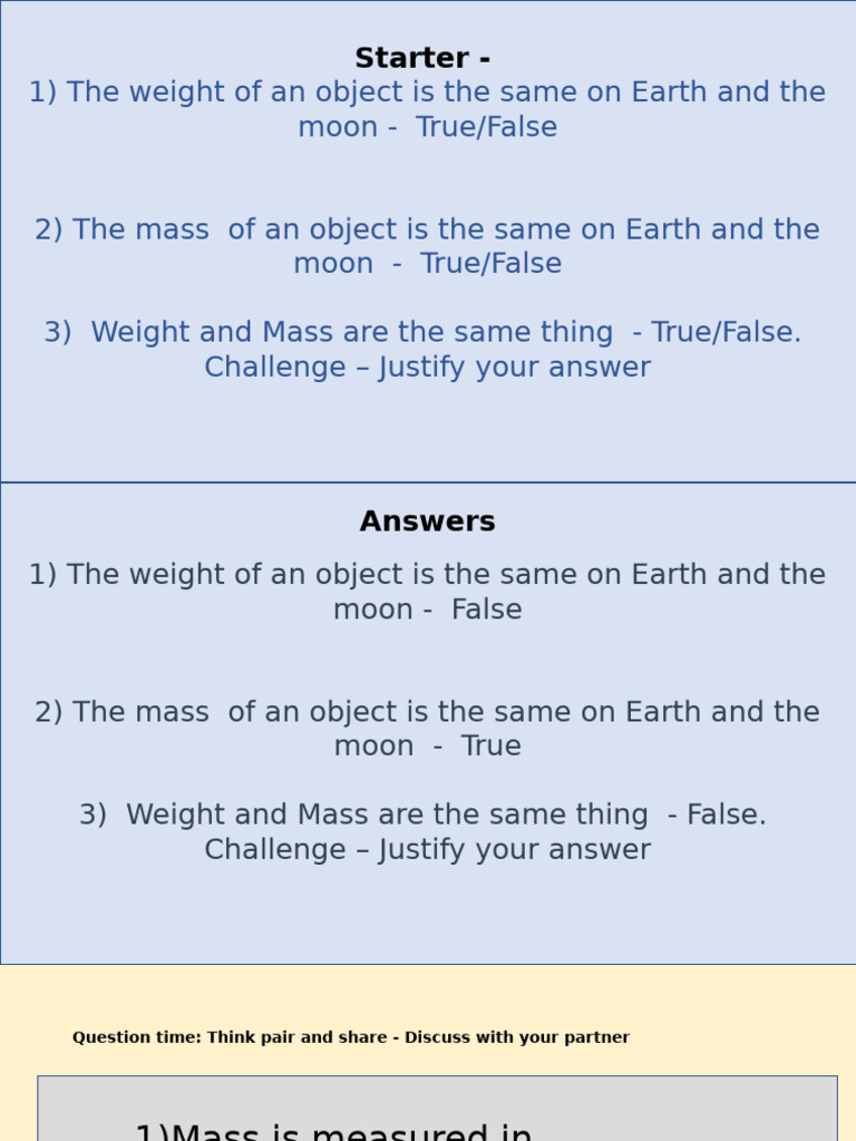 Mass vs. Weight: Key Concepts Explained | PDF | Weight | Mass
