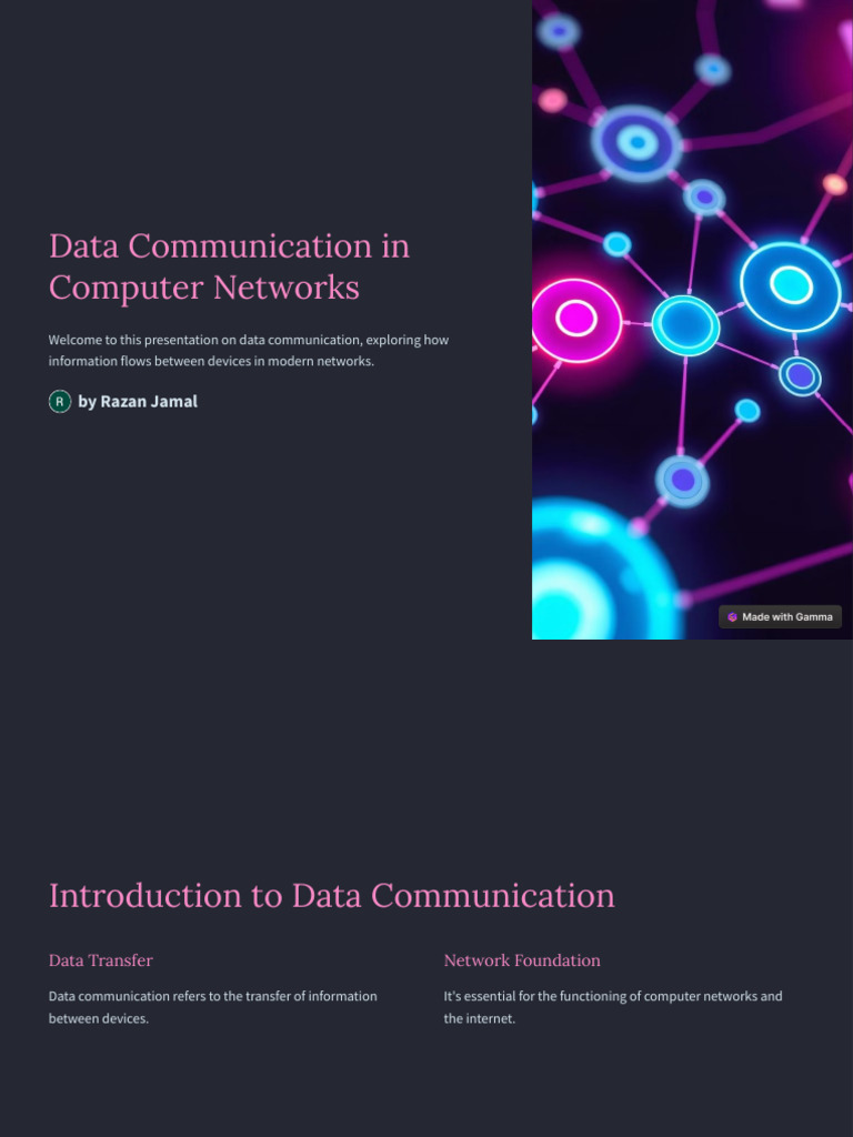 Data Communication in Computer Networks | PDF | Computer Network | Telecommunications