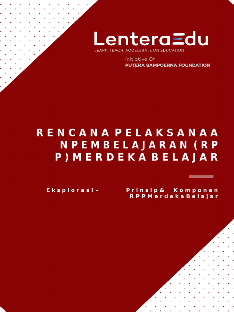 Eksplorasi - Prinsip & Komponen RPP Merdeka Belajar | PDF