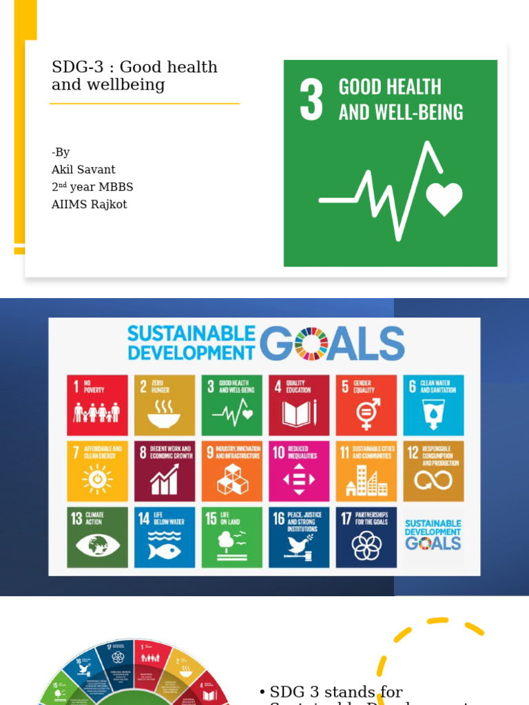 SDG-3 Good Health and Wellbeing PPT For Mbbs | PDF