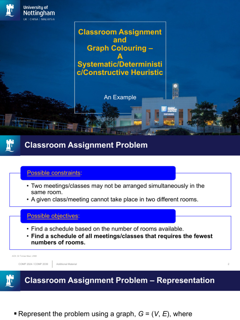 Classroom Assignment + Graph Colour | PDF | Vertex (Graph Theory) | Discrete Mathematics