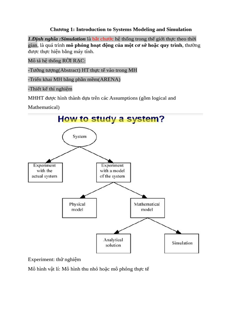 C1-Introduction To Systems Modeling and Simulation | PDF