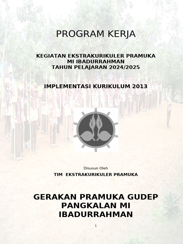 Program Kerja Pramuka | PDF