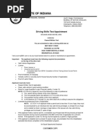 Indiana Supervised Driving Log Form | PDF