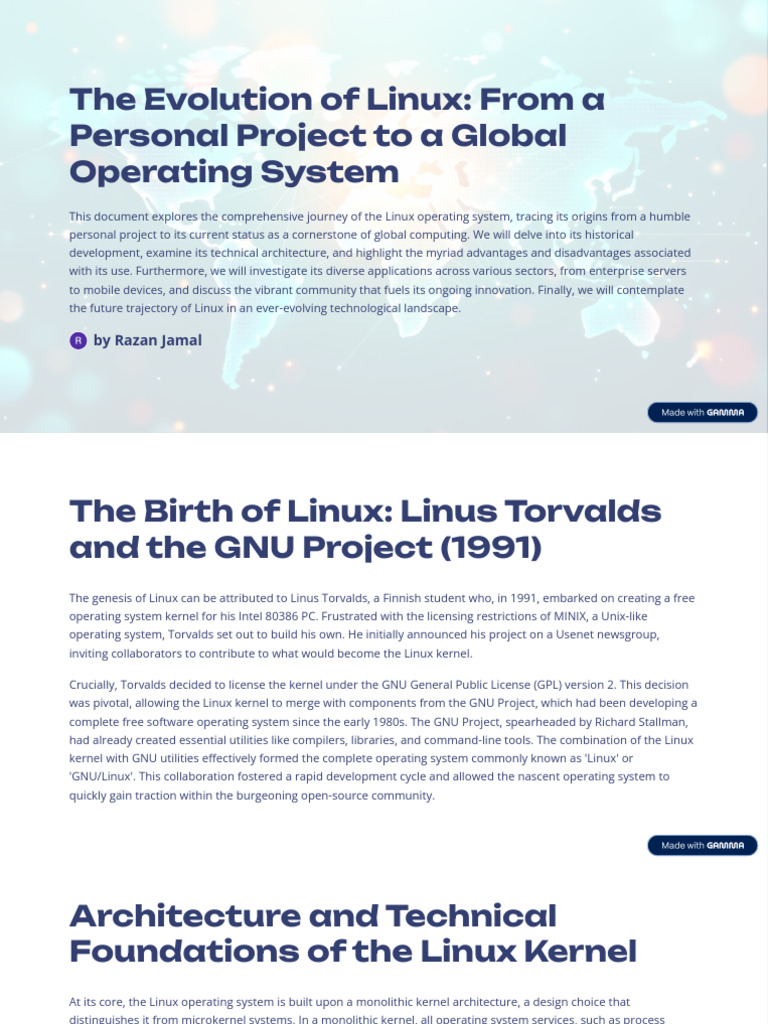 The Evolution of Linux From A Personal Project To A Global Operating System | PDF | Kernel ...