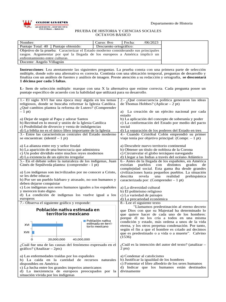 Prueba 8vo Unidad 1 | PDF | Feudalismo | España