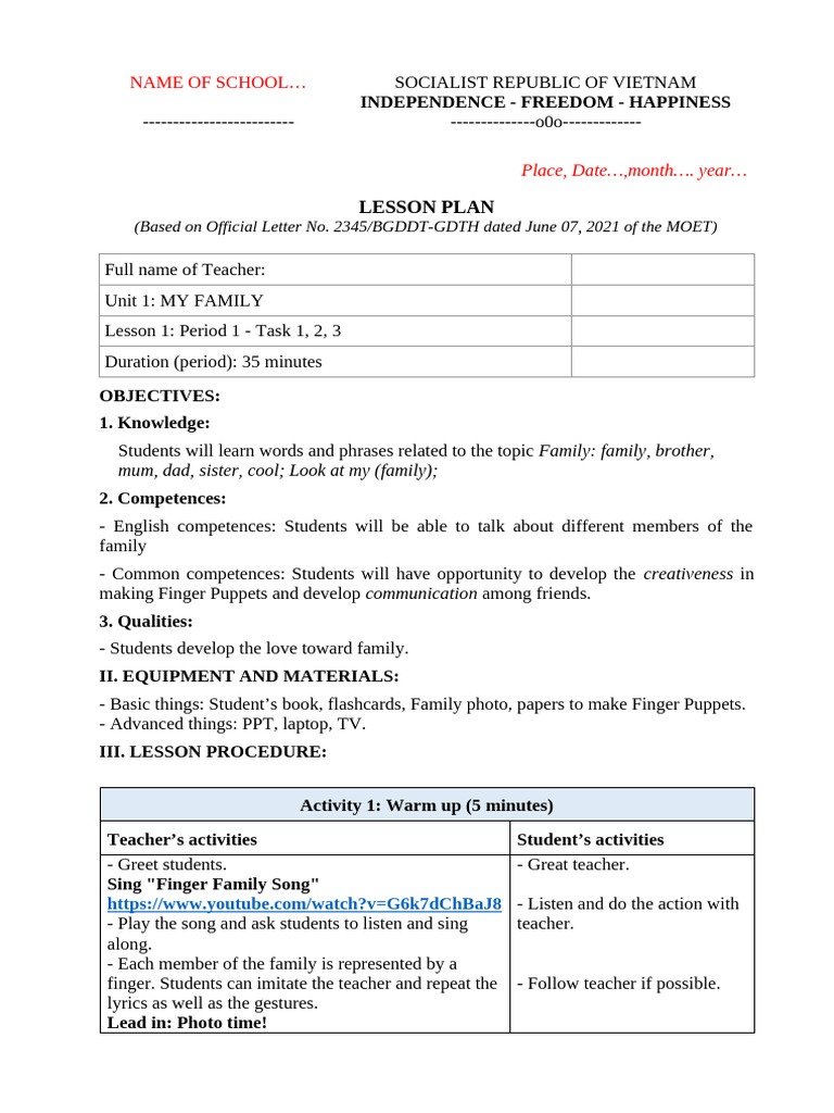 10.Unit 1-Lesson 1-Period 1 | PDF | Human Communication | Learning