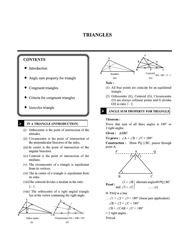 Triangles CH 6 | PDF