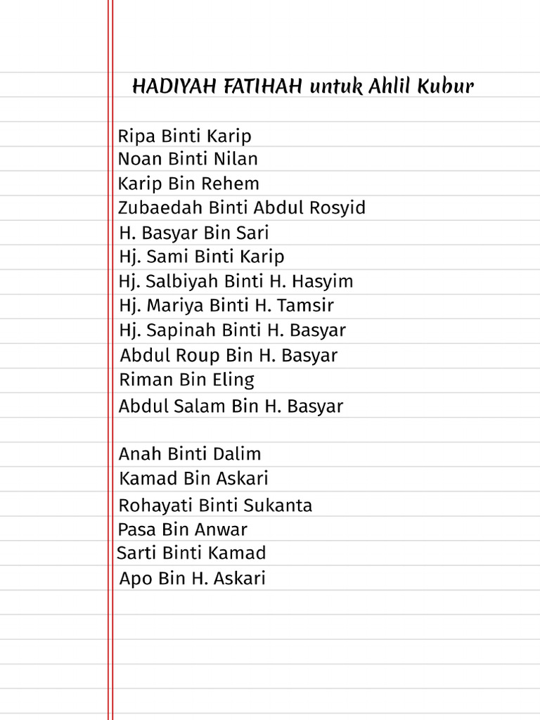 Fatihah BABA | PDF