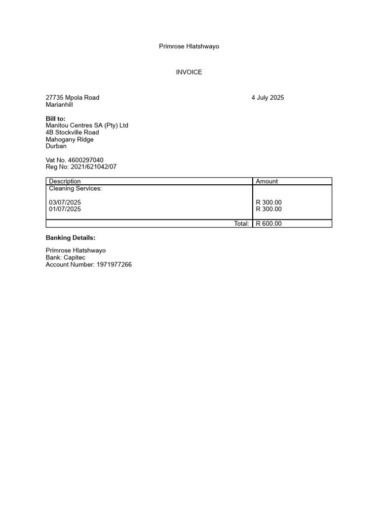 Invoice - Primrose | PDF