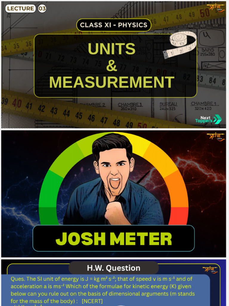 Units and Measurement Lecture 3hhh | PDF