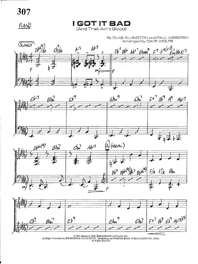 92 - I Got It Bad - Piano | PDF