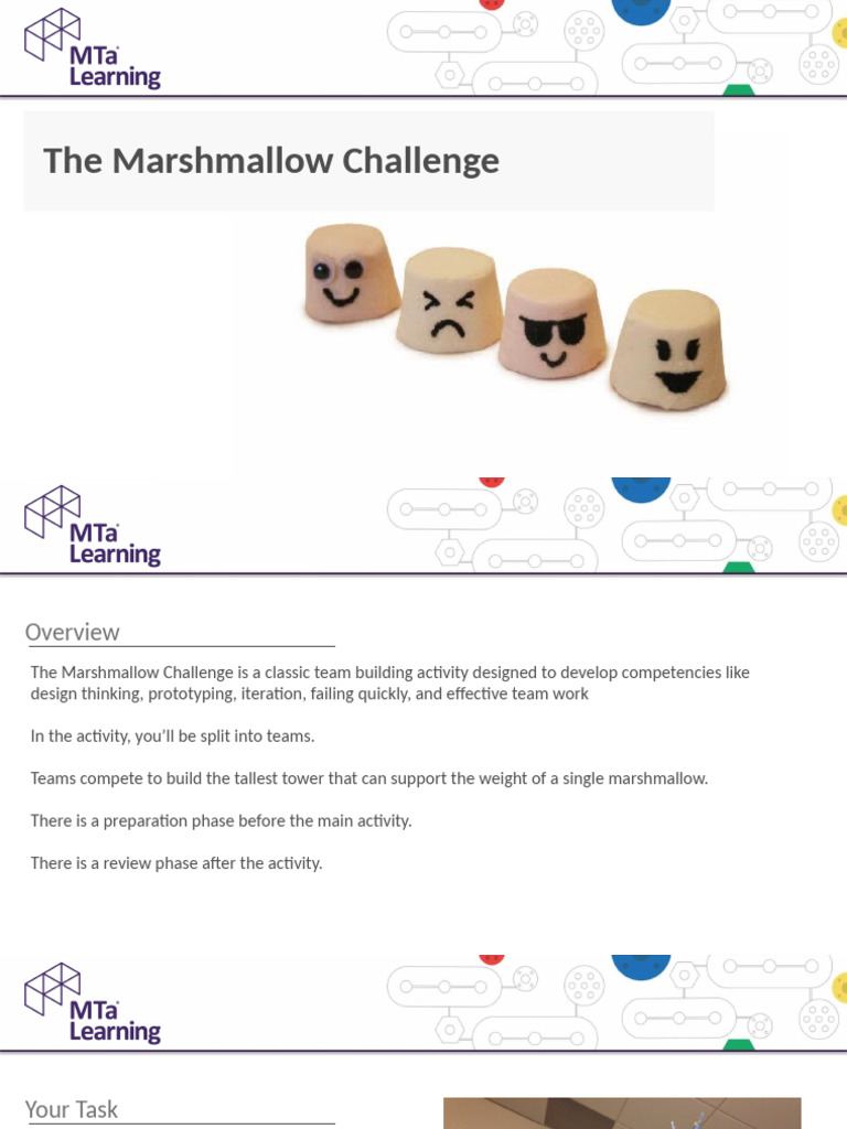 Marshmallow Challenge Overview & Guide | PDF
