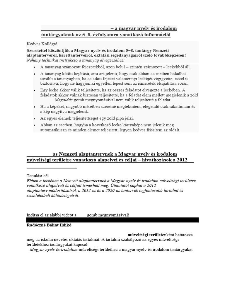 NAT E-Learning - Magyar Rész | PDF