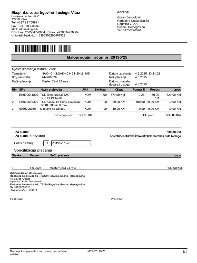 TCL Klima Racun | PDF