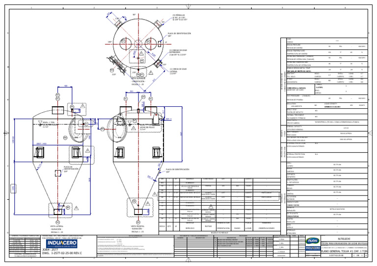 I-2577-02!25!00 Nutrileche Plano General Tolva #1 Cap 1 Ton | PDF
