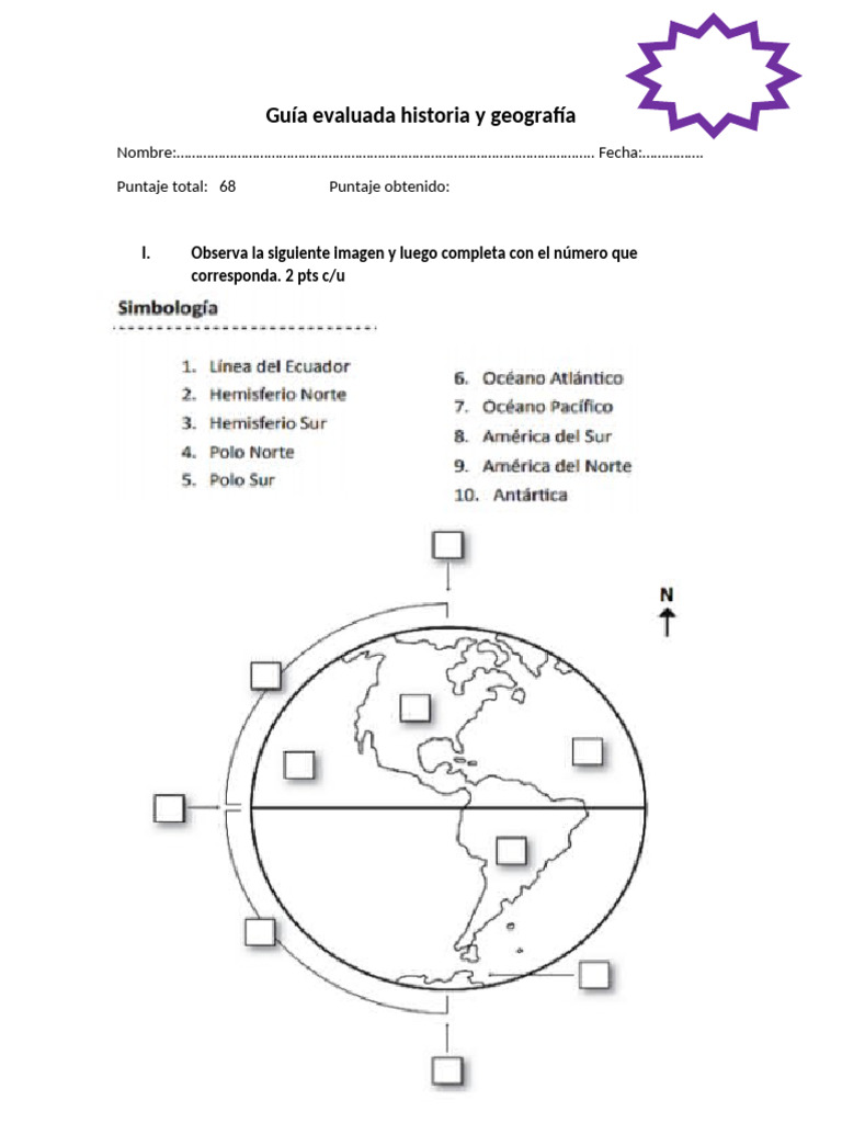 Guía Evaluada Historia y Geografía | PDF