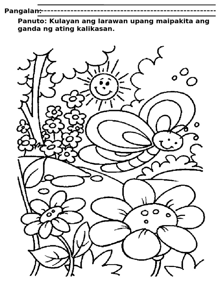 Coloring Activity Garden | PDF