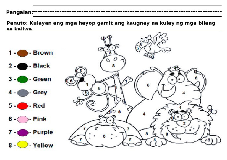 Coloring Activity by Number | PDF