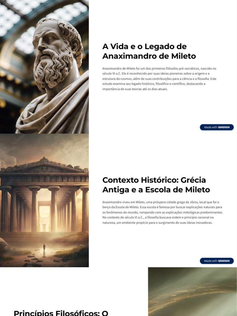 Legado de Anaximandro: Filosofia e Ciência | PDF | Science