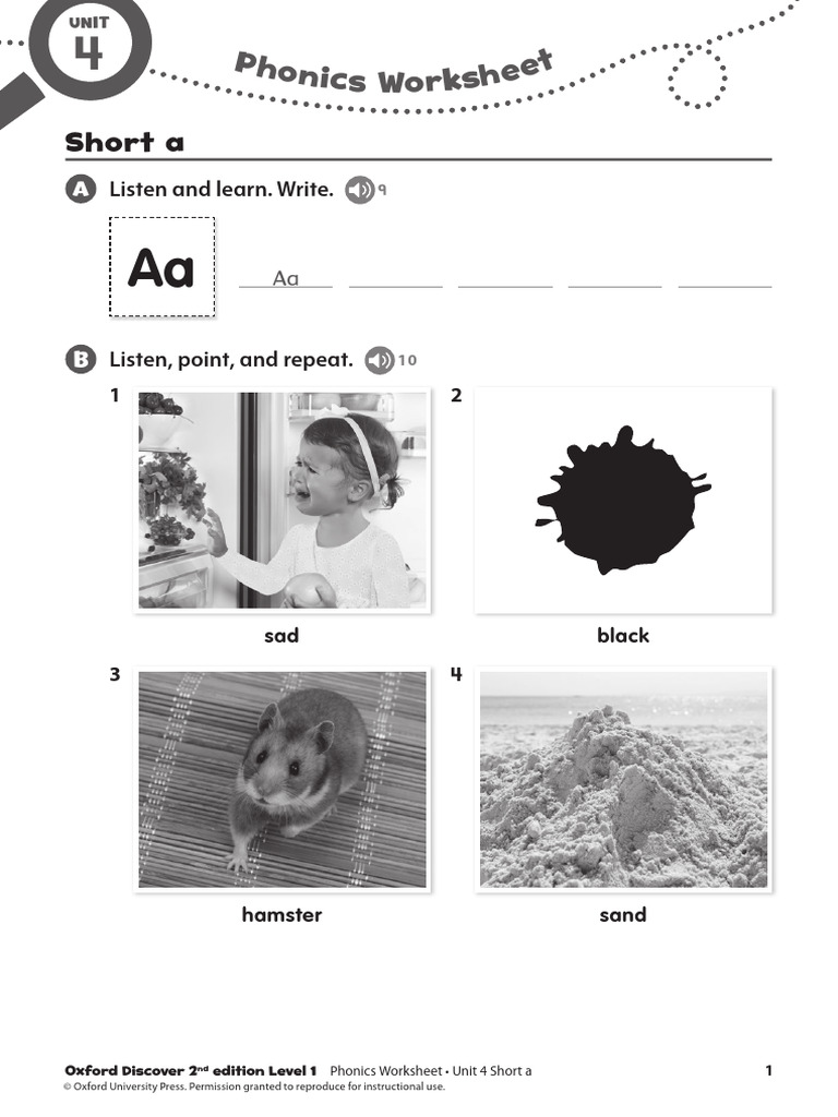 OD2e L1 Phonics WS Unit 4 | PDF