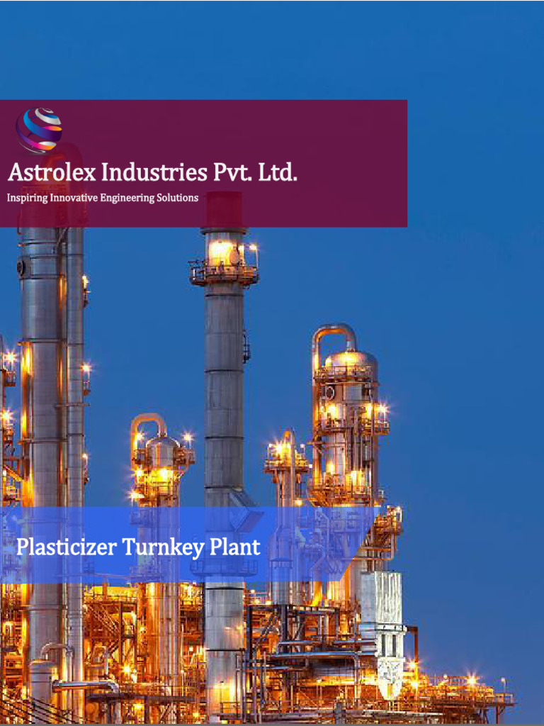 Turnkey Plasticizer Manufacturing Solutions | PDF | Distillation | Ester